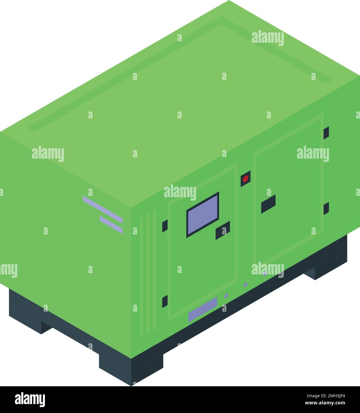 Ship generator icon isometric vector. Factory petrol. Energy power ...