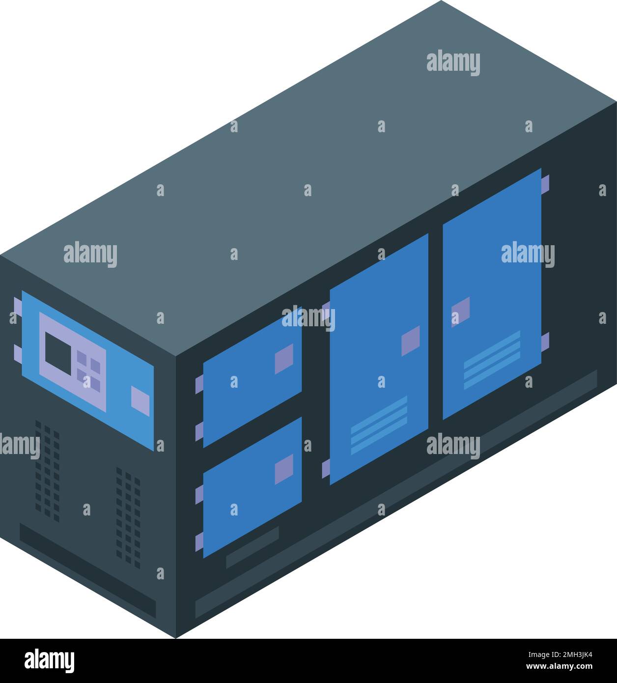 Generator station icon isometric vector. Power energy. Gasoline ...