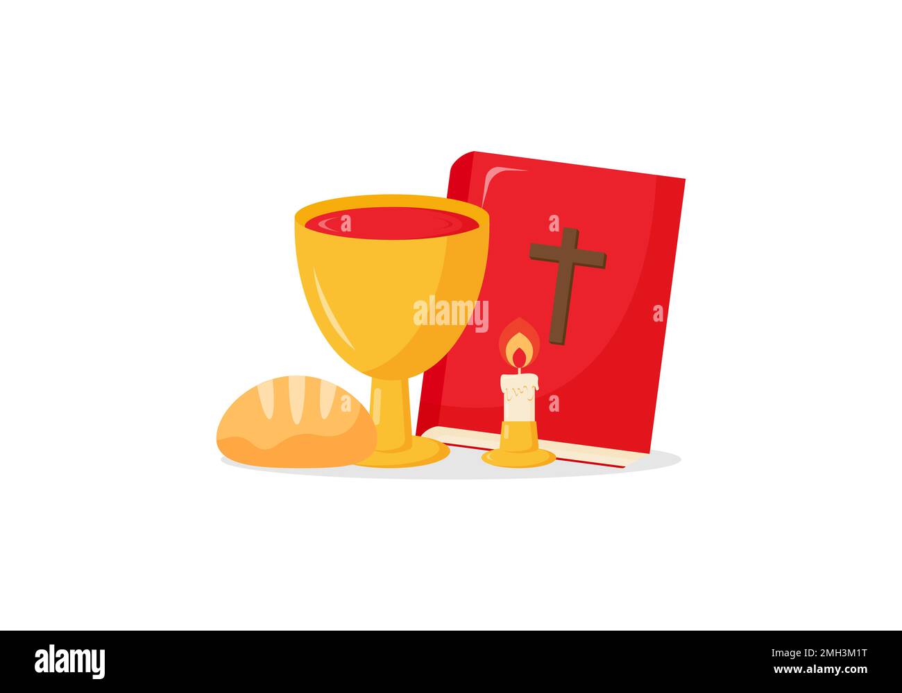 Christian greeting card or banner of the Holy Week before Easter ...