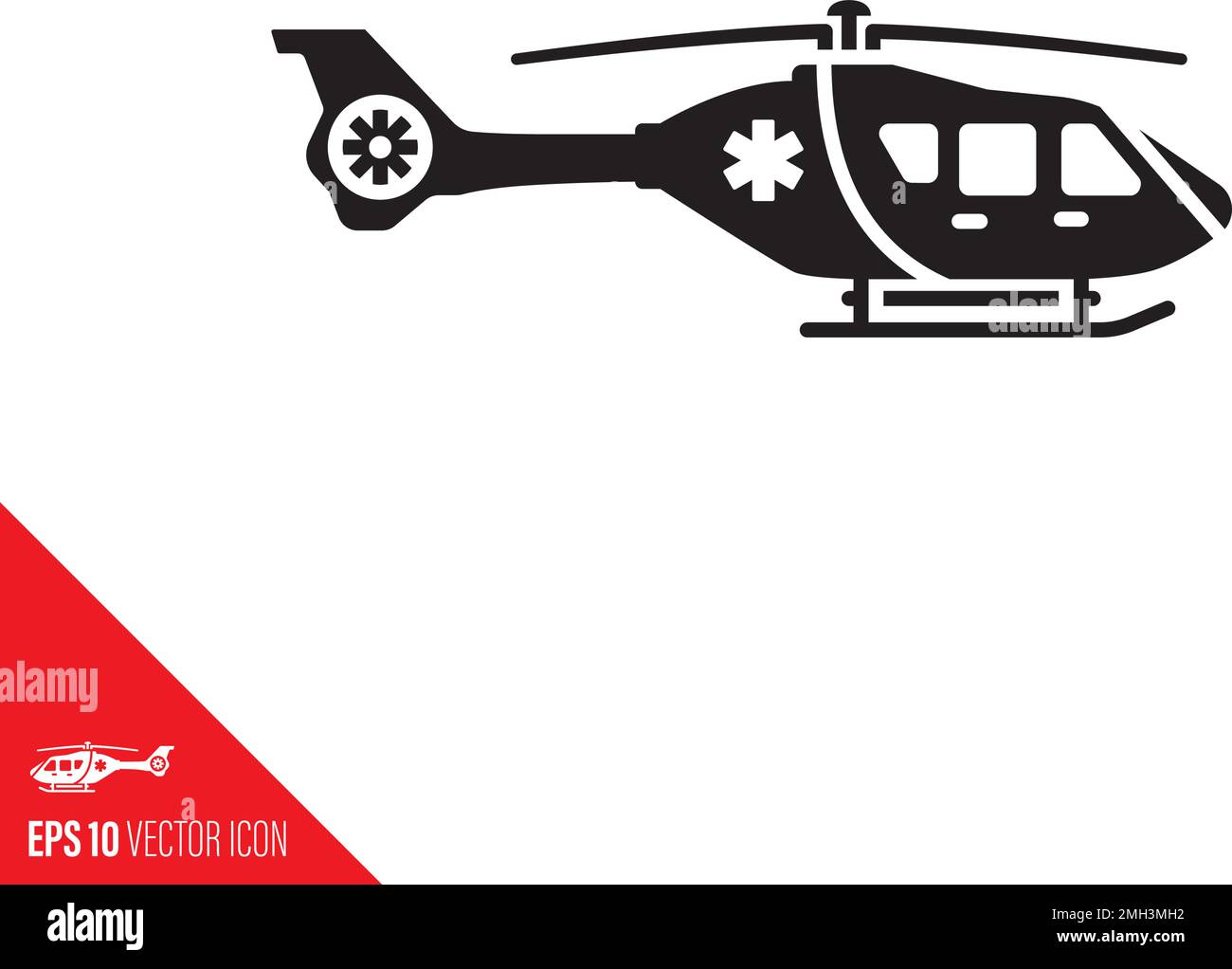 Medevac helicopter vector glyph icon-Ambulance airrcraft symbol Stock ...