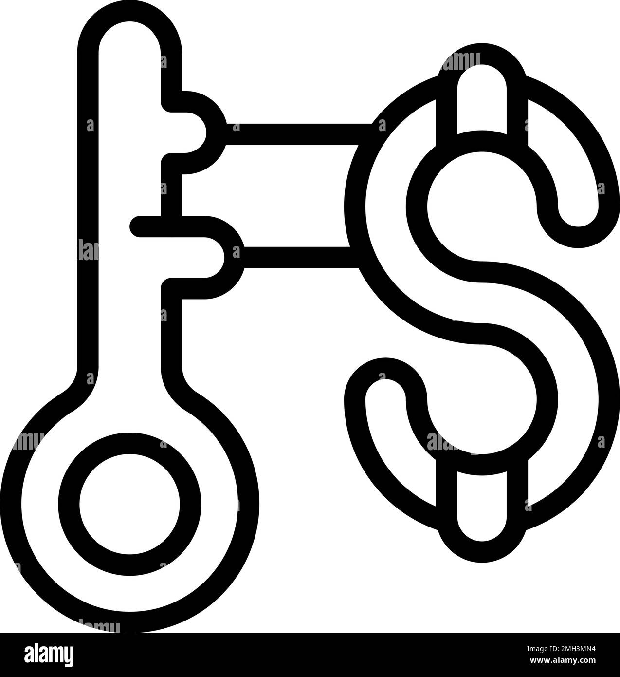 Success key icon outline vector. Check list. Main conclusion Stock ...