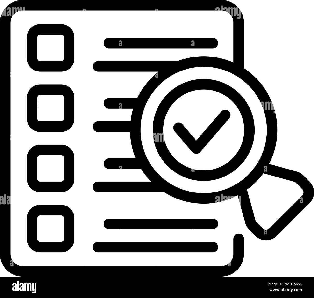 To do list icon outline vector. Point key. Main check Stock Vector ...