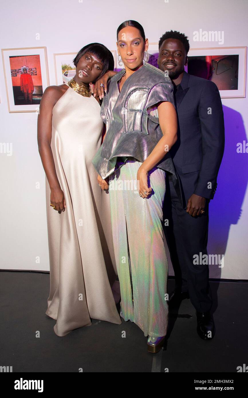 Director Melina Matsoukas, centre, with actors Daniel Kaluuya, right ...
