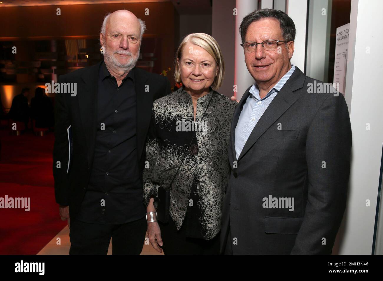 James Burrows, from left, Marcy Carsey and Tom Werner attend the 25th ...