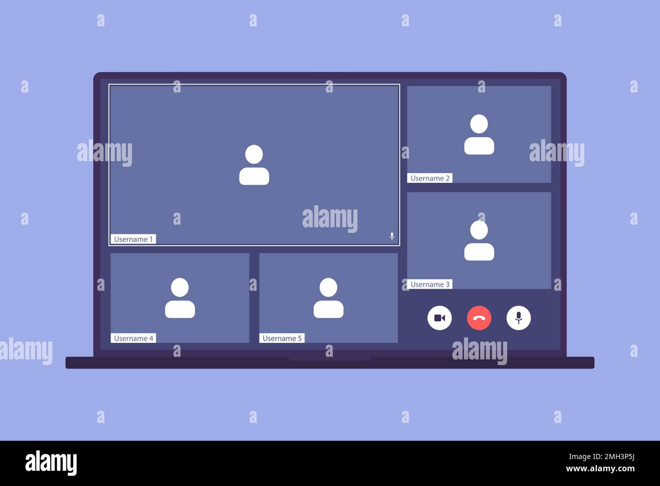 UI UX template for video conferencing and meetings application on ...