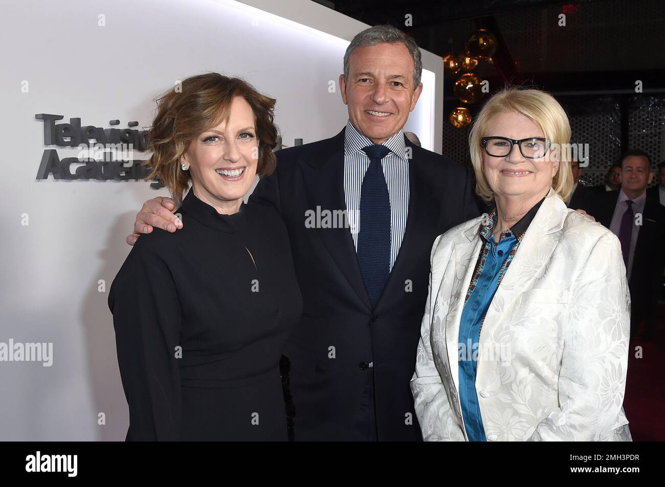 Anne Sweeney, from left, Robert Iger, Chief Executive Officer of Disney ...
