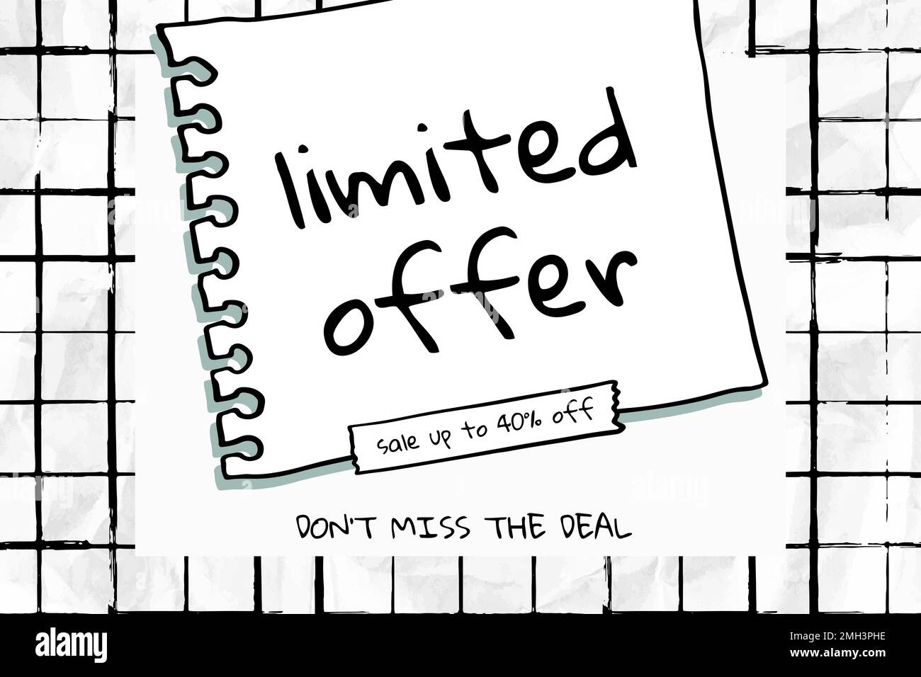 Editable sale template vector for social media with grid pattern Stock ...