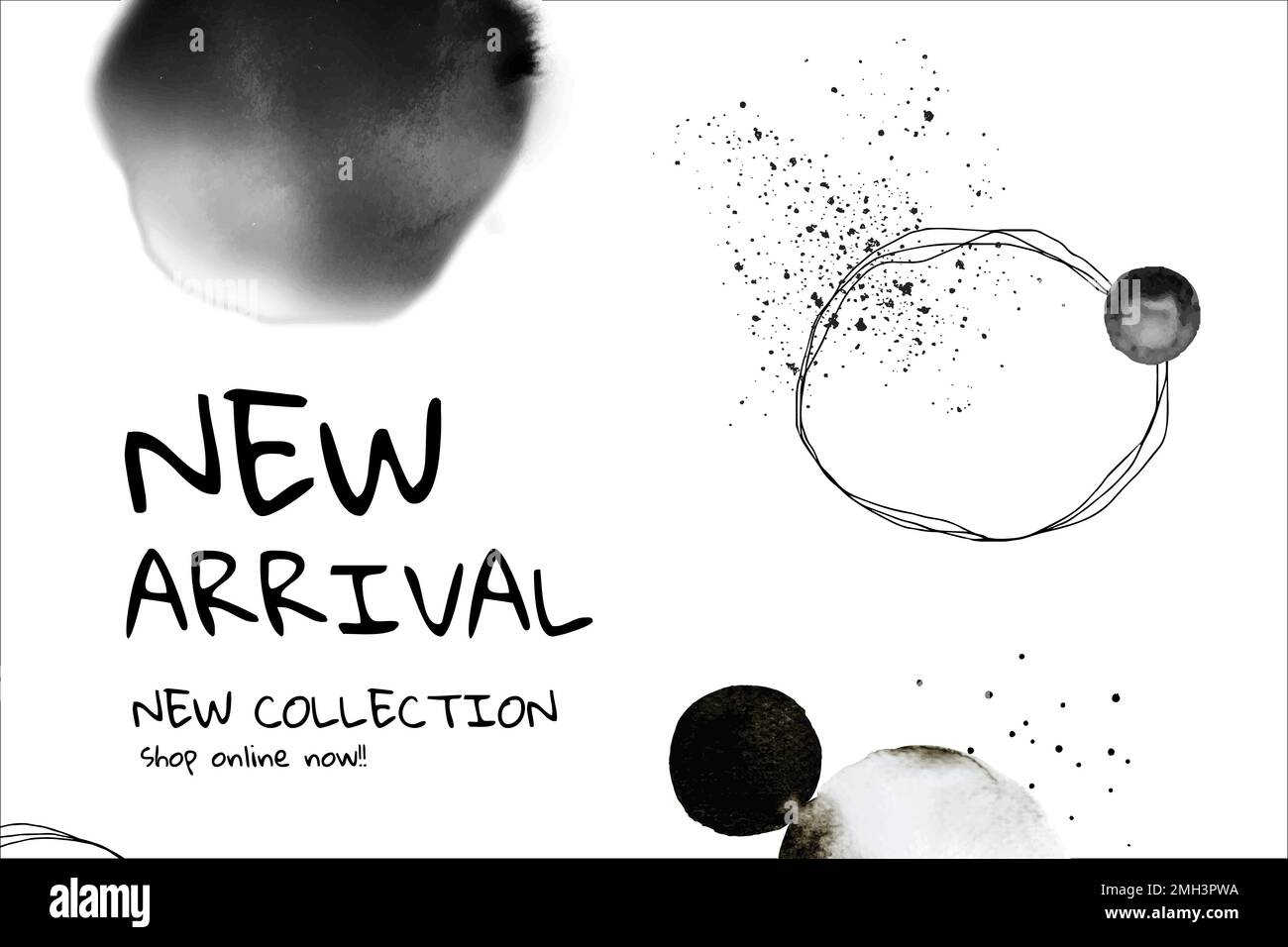 Editable new arrival template vector for social media with memphis ...