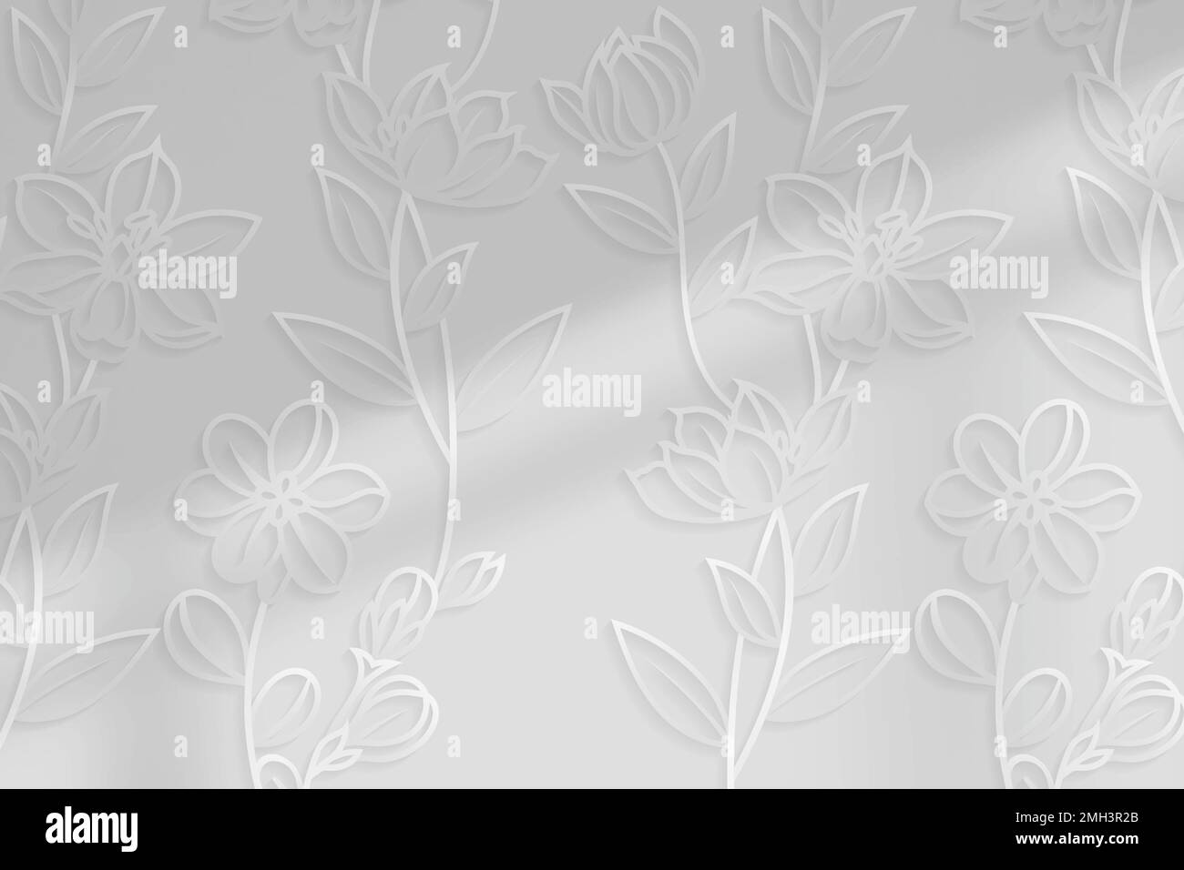 Silver floral pattern Stock Vector Images - Alamy