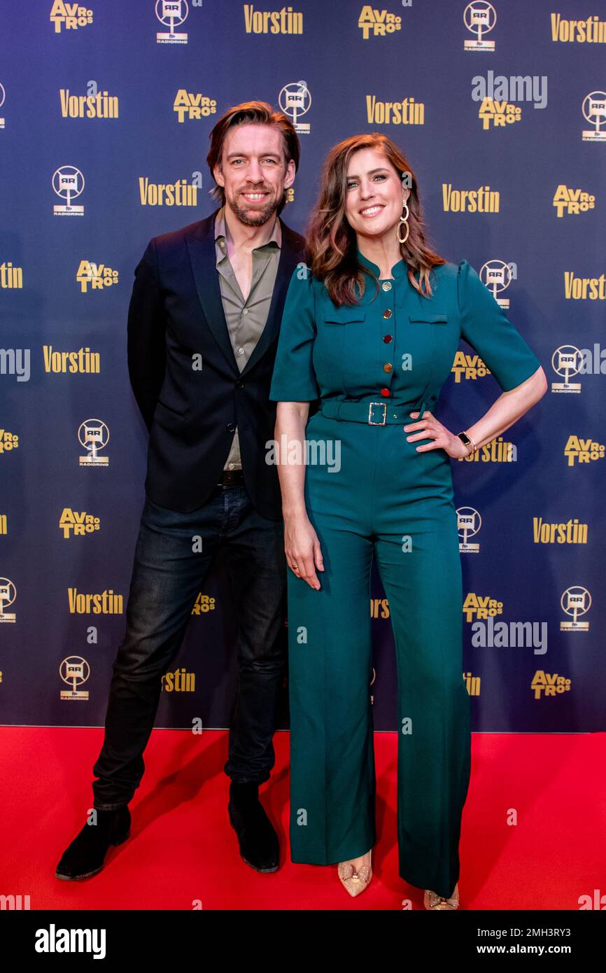 HILVERSUM - Mattie Valk and Marieke Elsinga on the red carpet prior to ...
