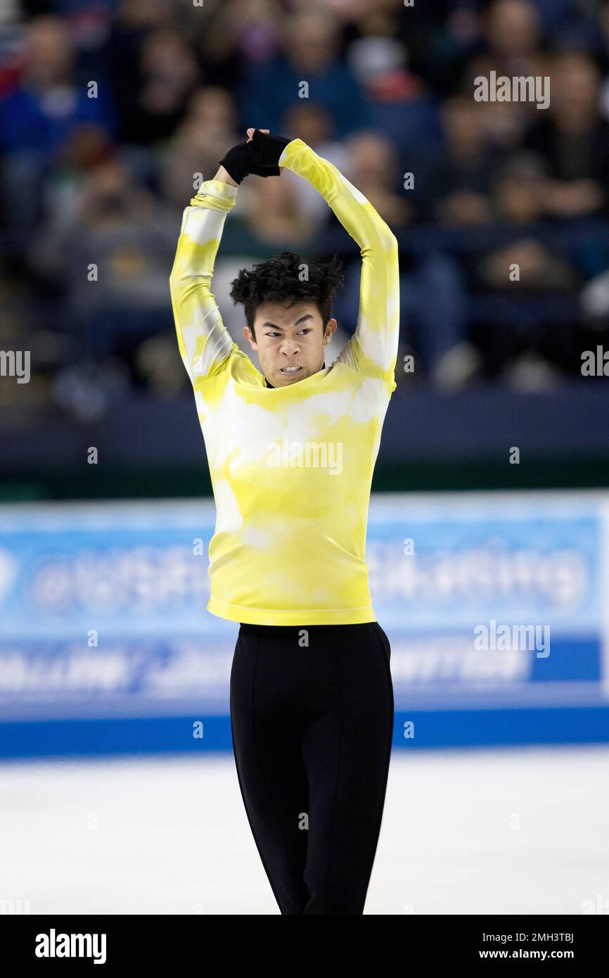 Nathan Chen performs his men's free skate program at the U.S. Figure ...