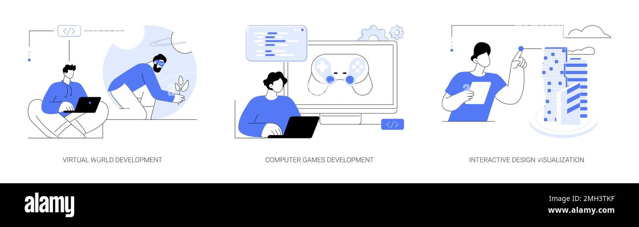 Web programming abstract concept vector illustrations Stock Vector ...