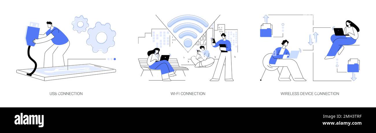 Data transfer abstract concept vector illustrations Stock Vector Image ...