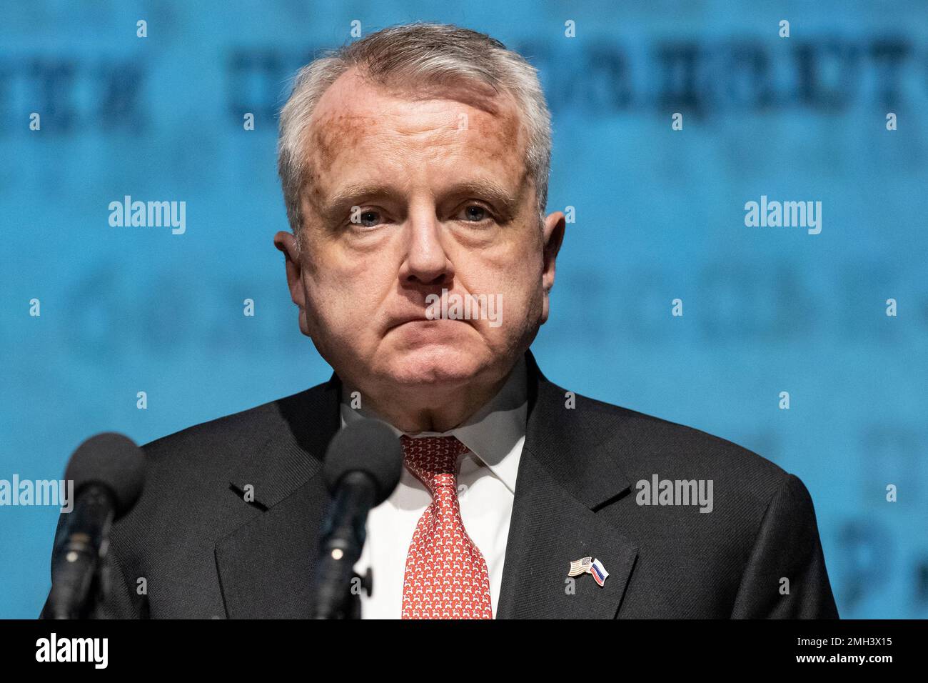 The new U.S. Ambassador to Russia John Sullivan delivers his speech at ...