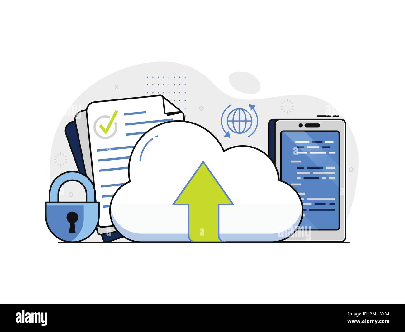 Cloud Computing Services and Online Data Storage Stock Vector Image & Art - Alamy