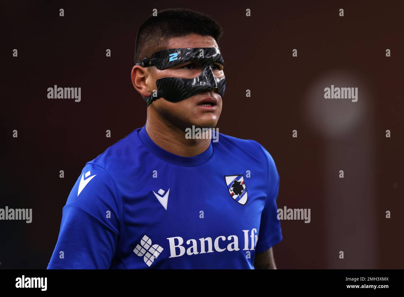 Genoa, Italy, 12th November 2022. Bruno Aimone of UC Sampdoria wearing ...