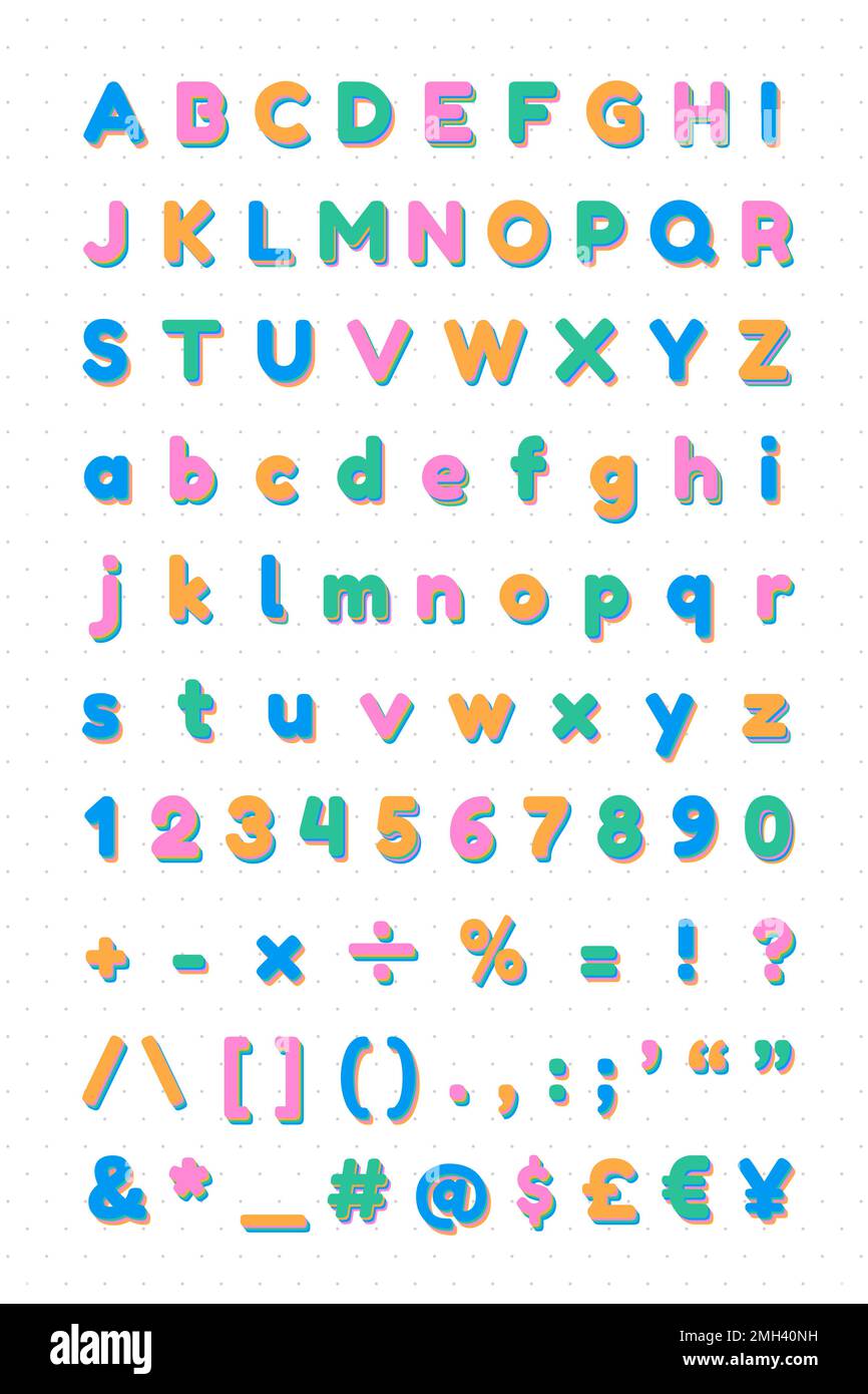 Vector alphabet and symbol set font Stock Vector Image & Art - Alamy