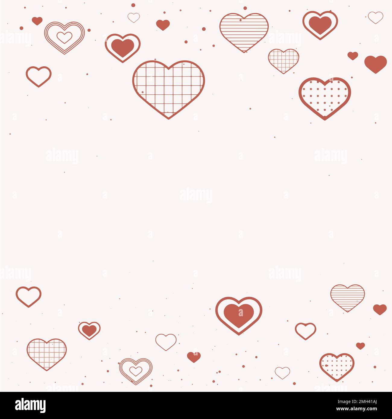 Pink square love hearts heart frame border hi-res stock photography and ...