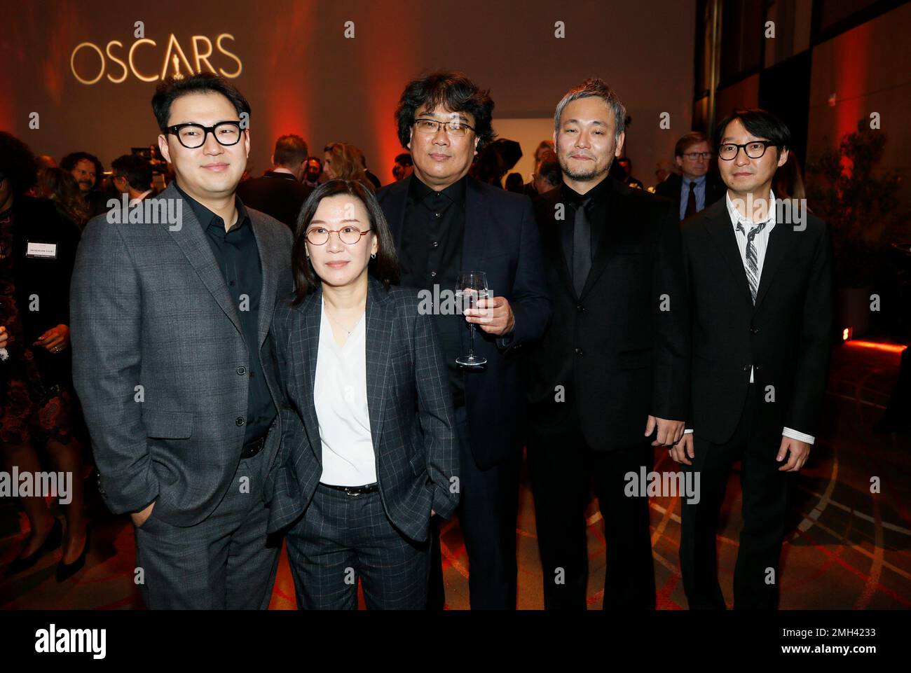 Han Jin Wan, from left, Kwak Sin-ae, Bong Joon Ho, Ha-jun Lee and Yang ...