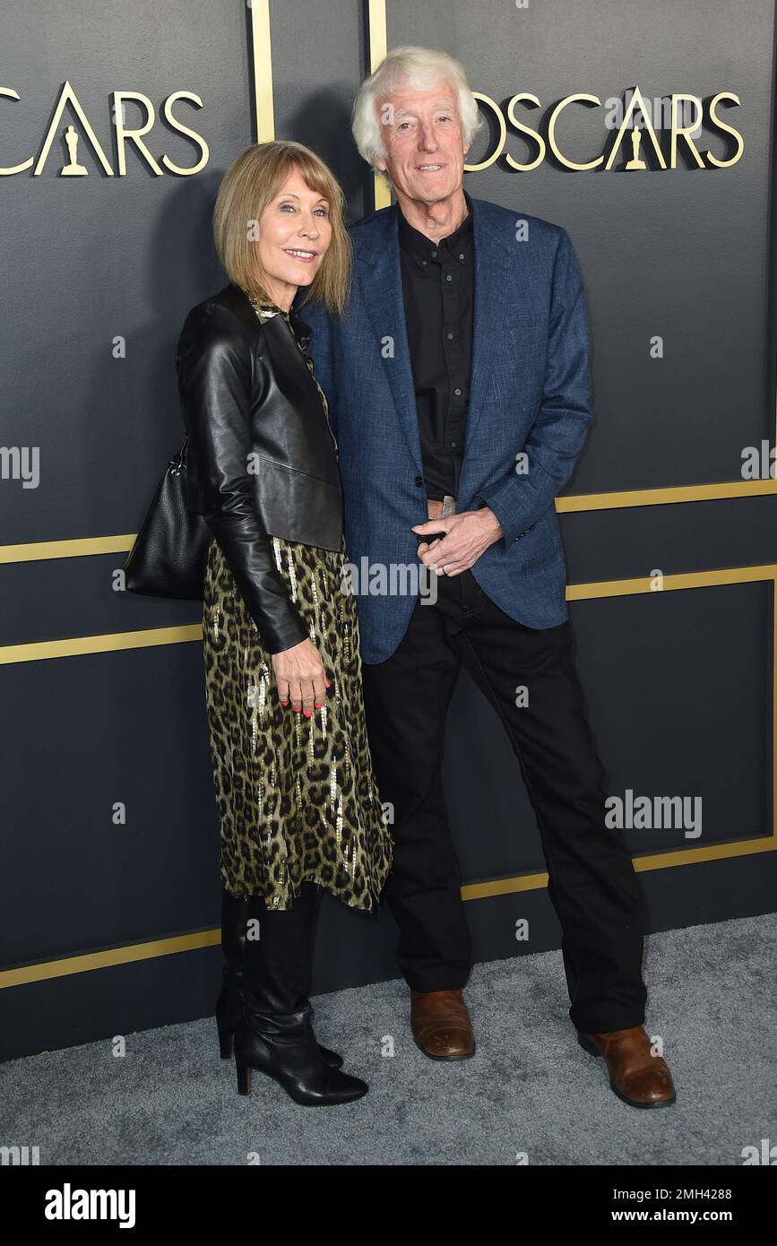 Roger Deakins, right, and Isabella James Purefoy Ellis arrive at the ...