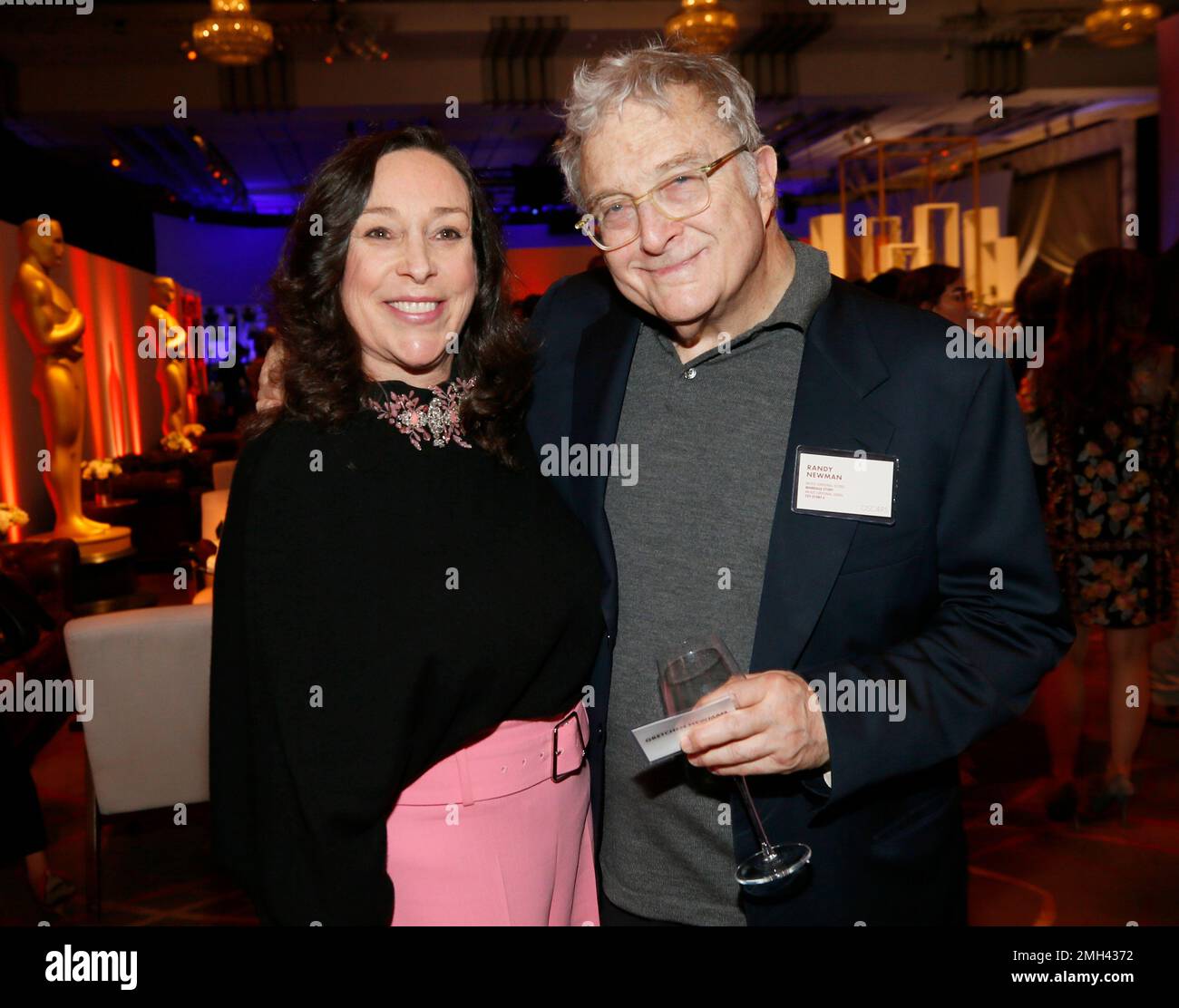 Gretchen Preece, left, and Randy Newman are seen at the 92nd Academy ...