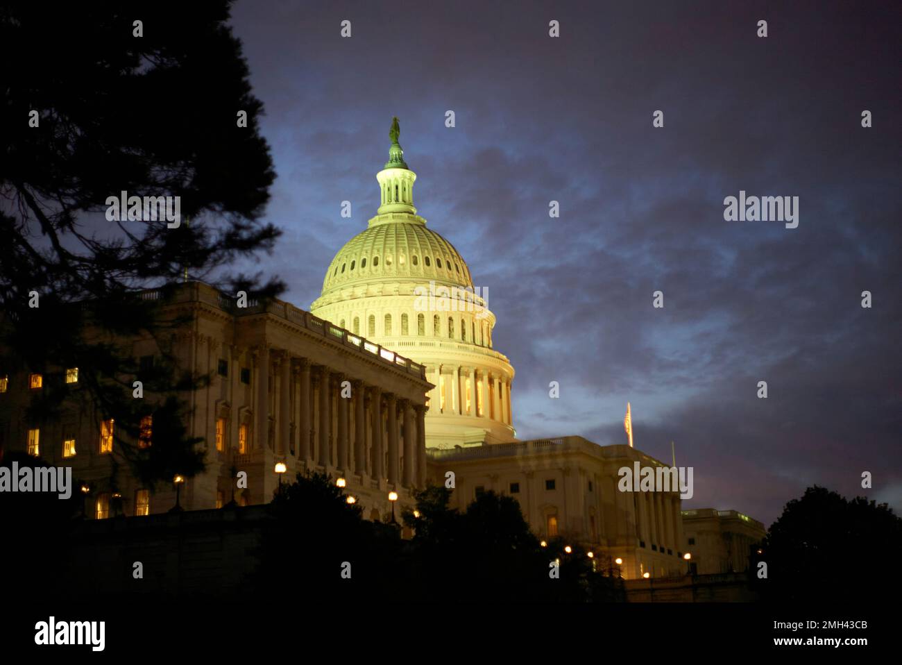 The United States Capitol building, west facade, at dawn is seen in ...