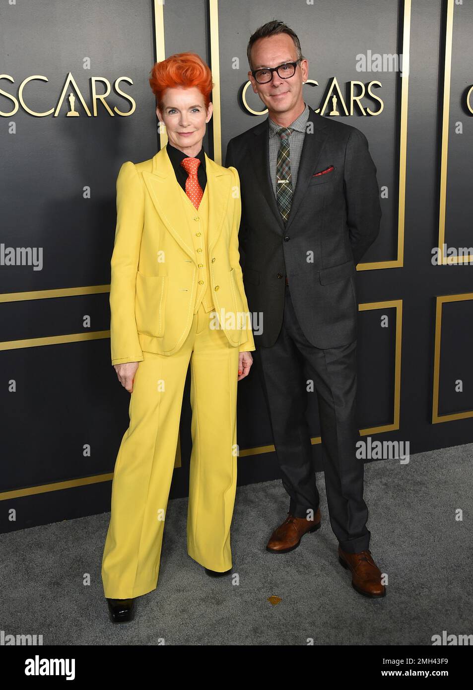 Sandy Powell, left, and Christopher Peterson arrive at the 92nd Academy ...