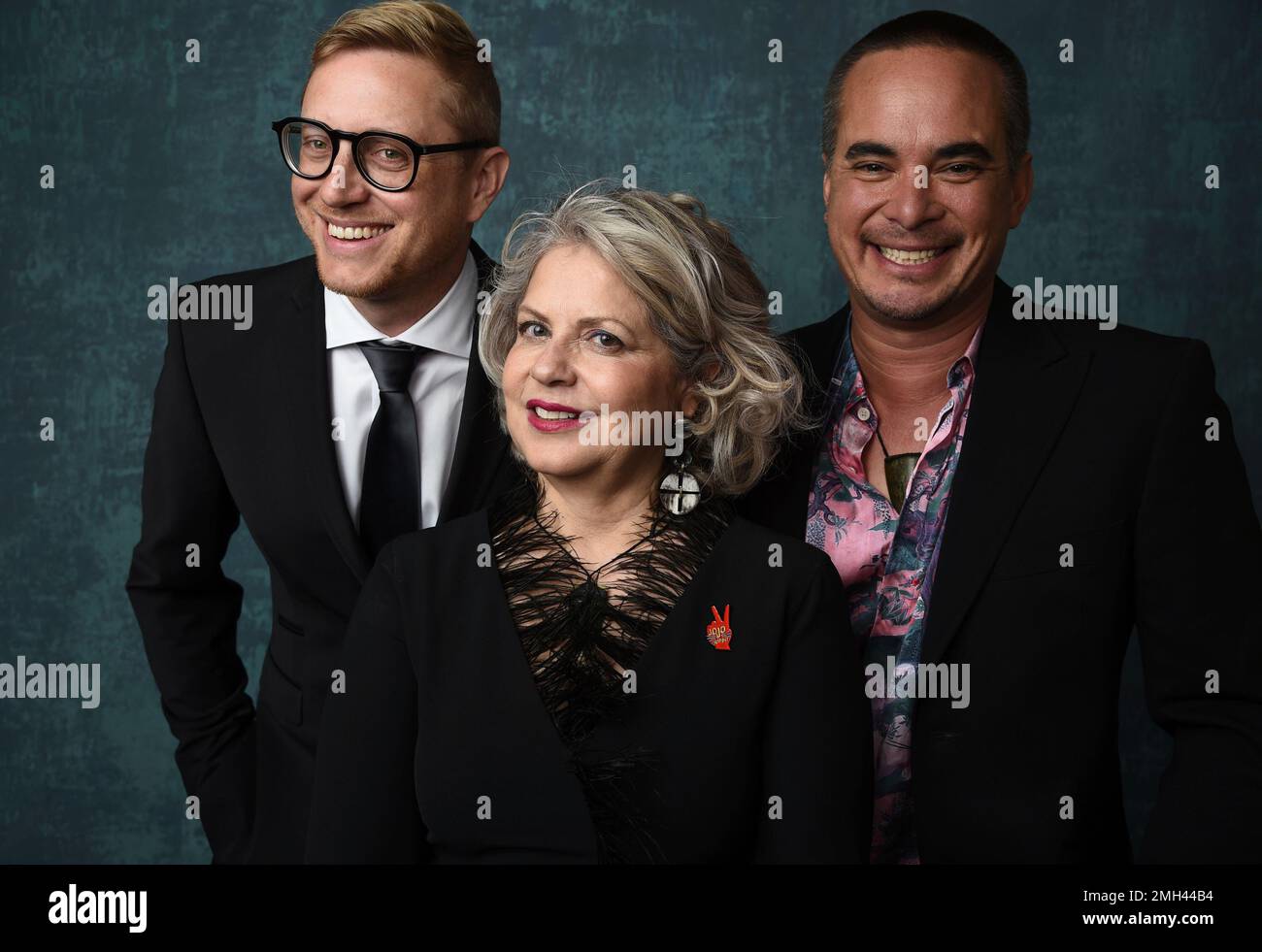 Tom Eagles, from left, Mayes C. Rubeo and Ra Vincent pose for a ...