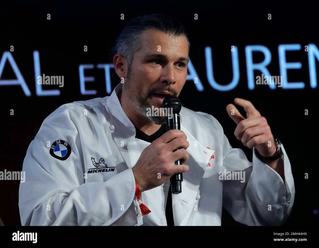 French chef Glenn Viel speaks as he gets three stars at the 2020 ...
