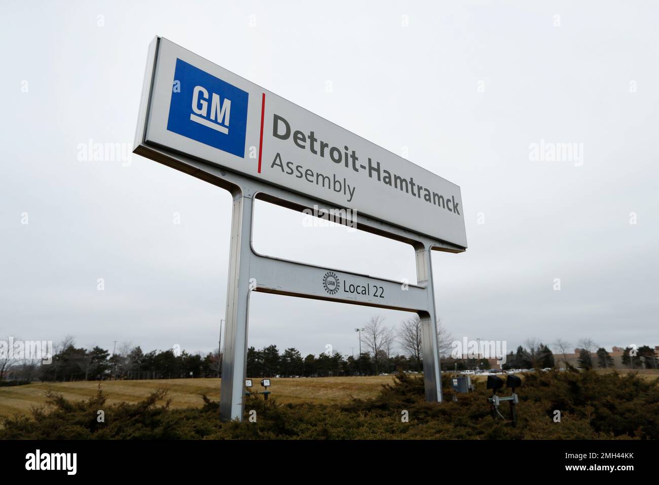 The General Motors Detroit-Hamtramck Assembly plant is shown in ...