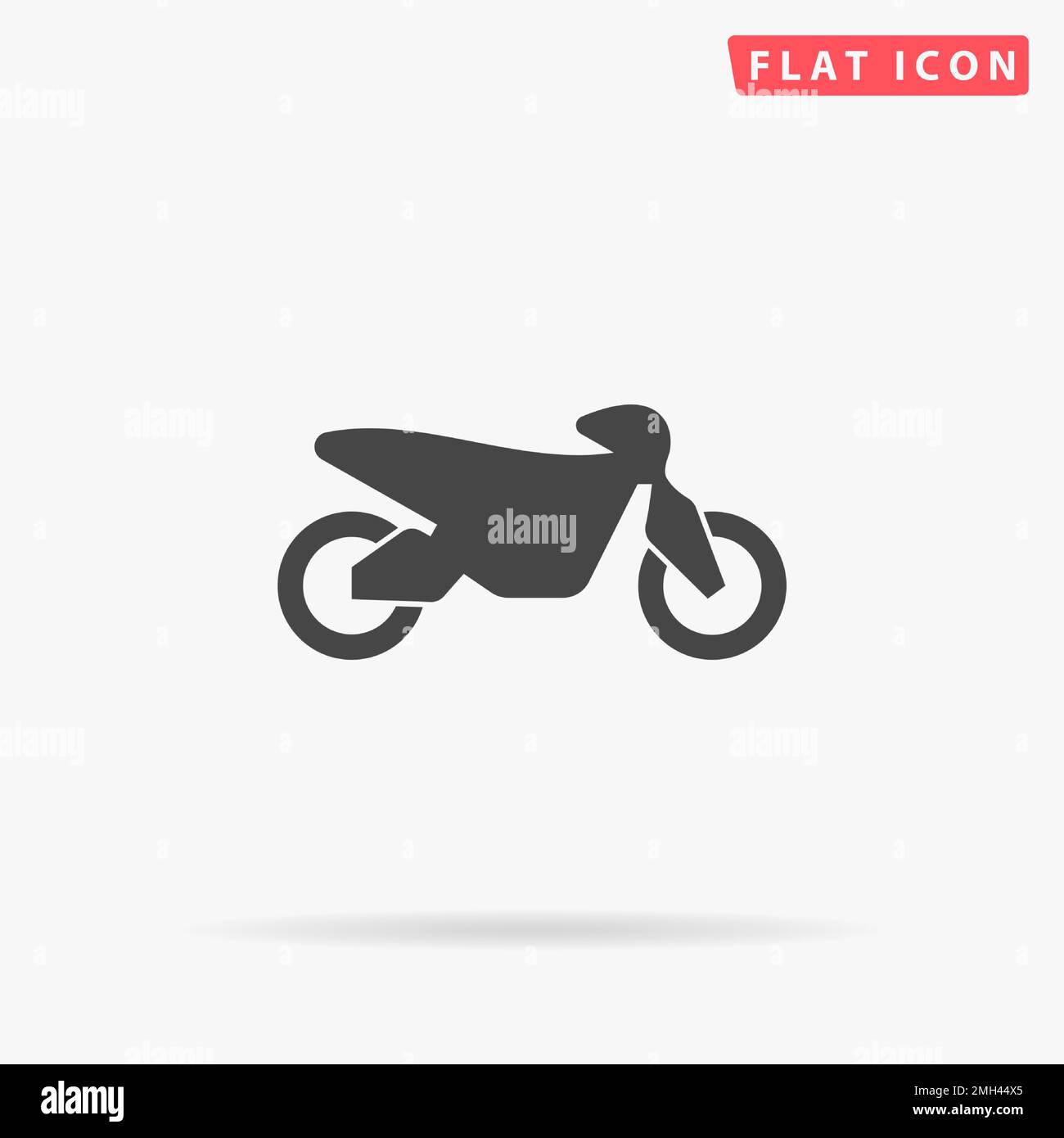 Motorcycle flat vector icon. Hand drawn style design illustrations ...