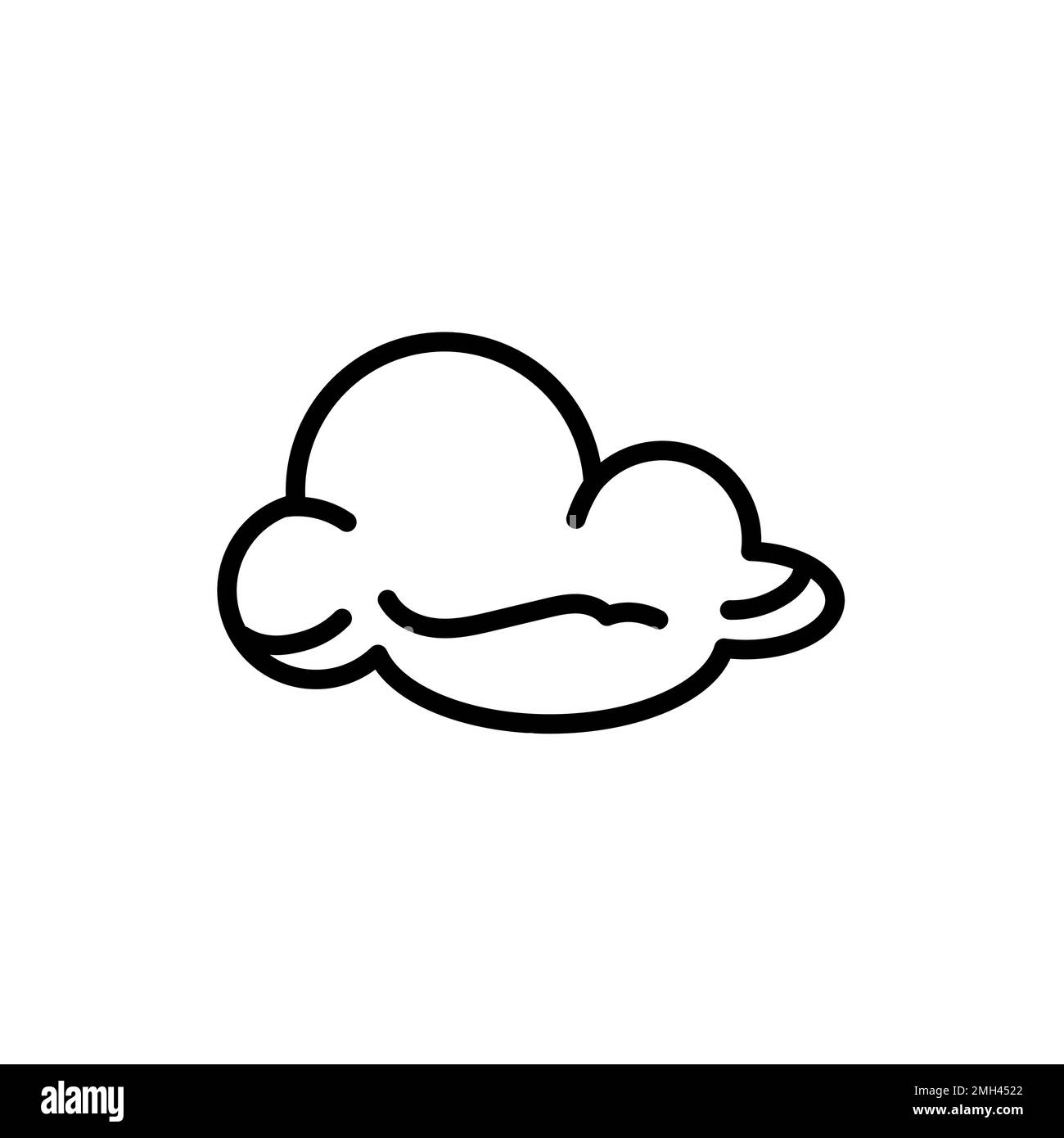 Cloud black line icon. Atmospheric phenomenon. Meteorology outline ...