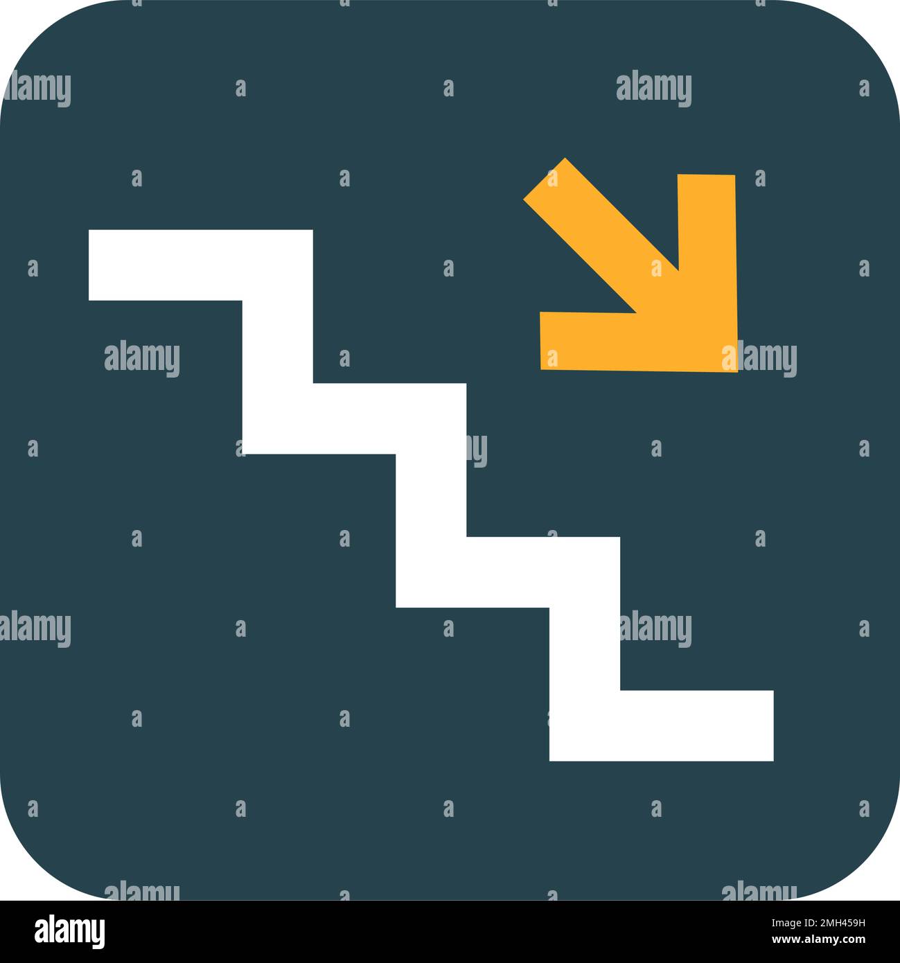 down stairs signal square Stock Vector Image & Art - Alamy