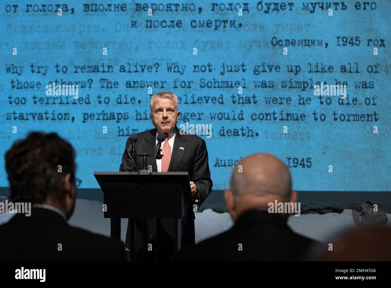 The new U.S. Ambassador to Russia John Sullivan delivers his speech at ...
