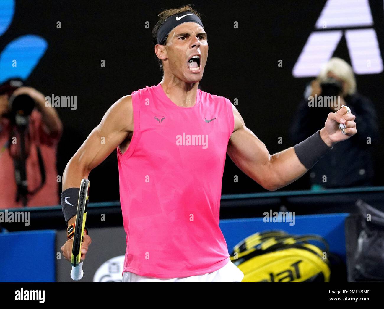 Spain's Rafael Nadal celebrates after defeating Australia's Nick ...