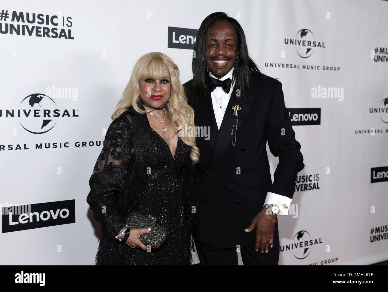 Shelly Clark, left, and Verdine White attend Universal Music Group's ...