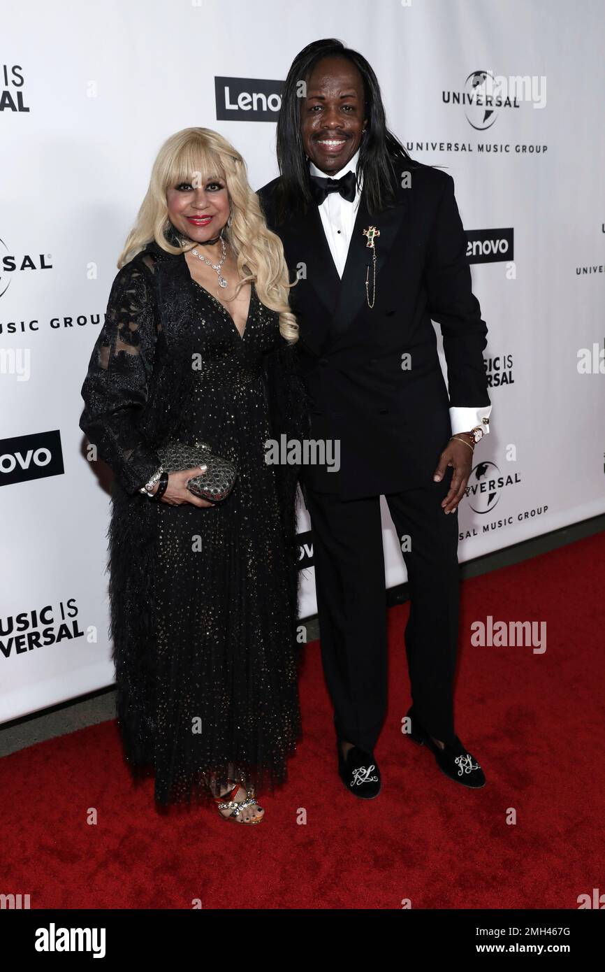 Shelly Clark, left, and Verdine White attend Universal Music Group's ...
