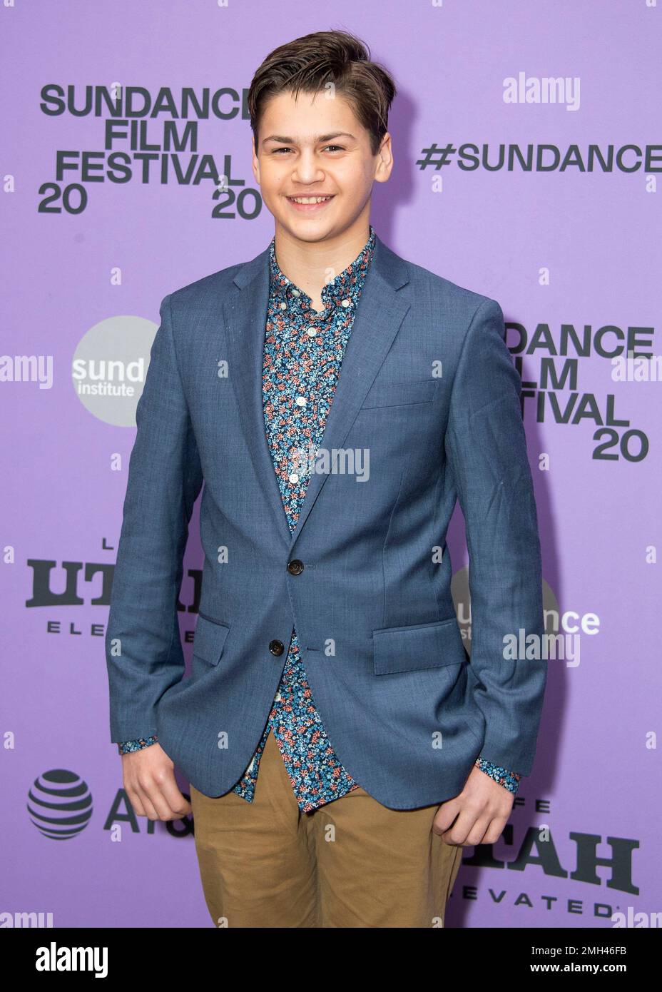 Actor Ammon Jacob Ford attends the premiere of "Downhill" at the Eccles ...