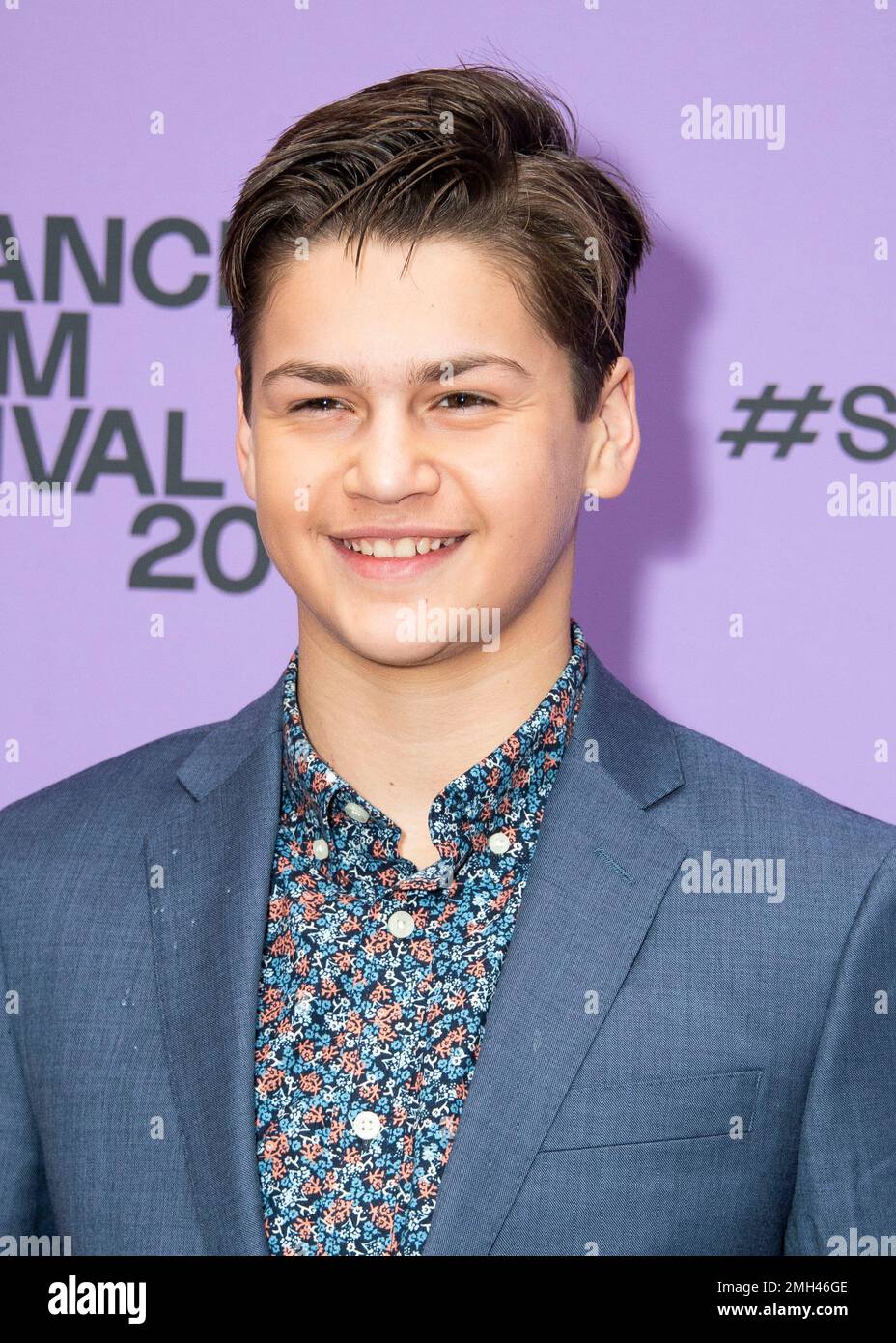 Actor Ammon Jacob Ford attends the premiere of "Downhill" at the Eccles ...