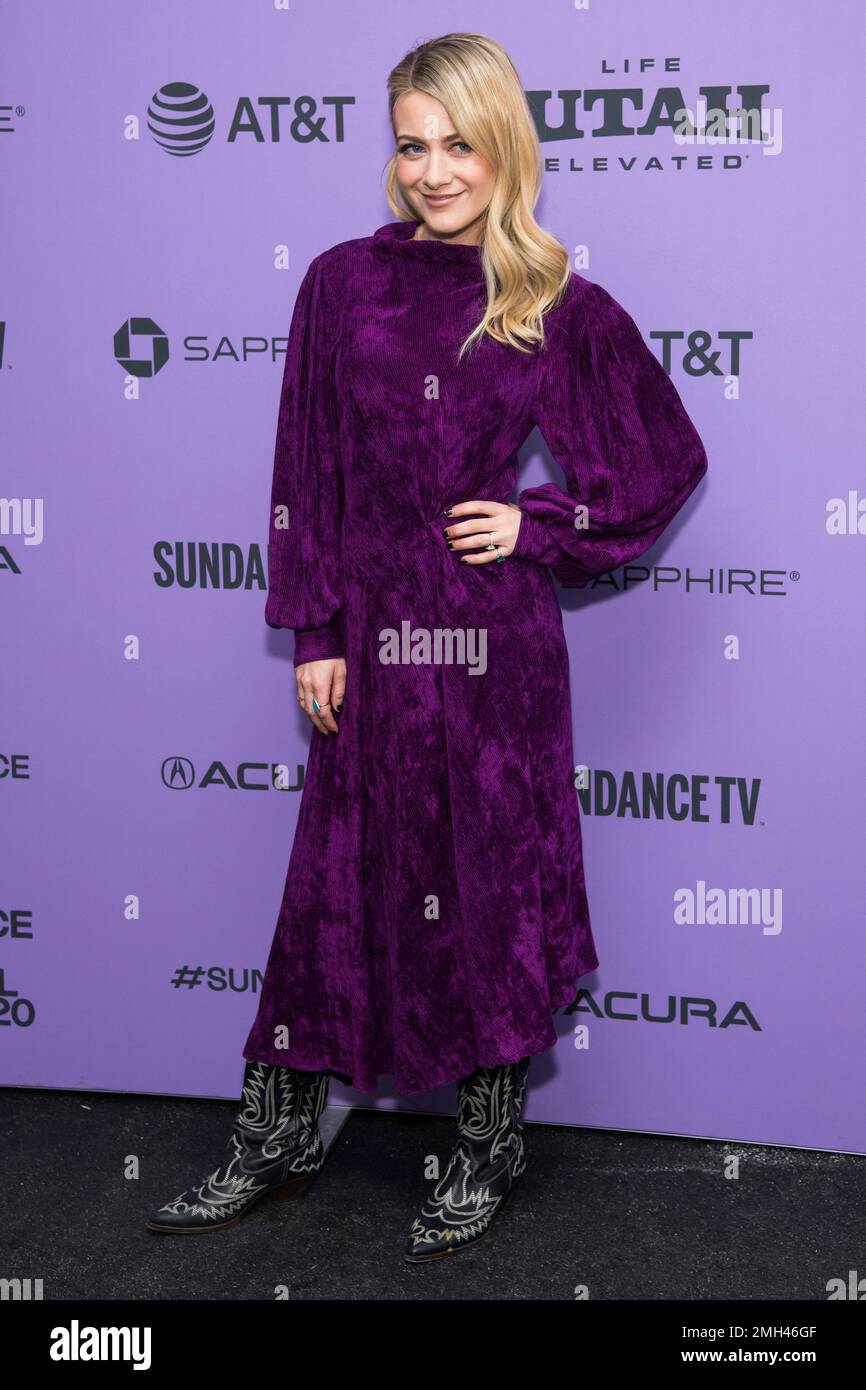 Meredith Hagner attends the premiere of "Palm Springs" at the Library ...