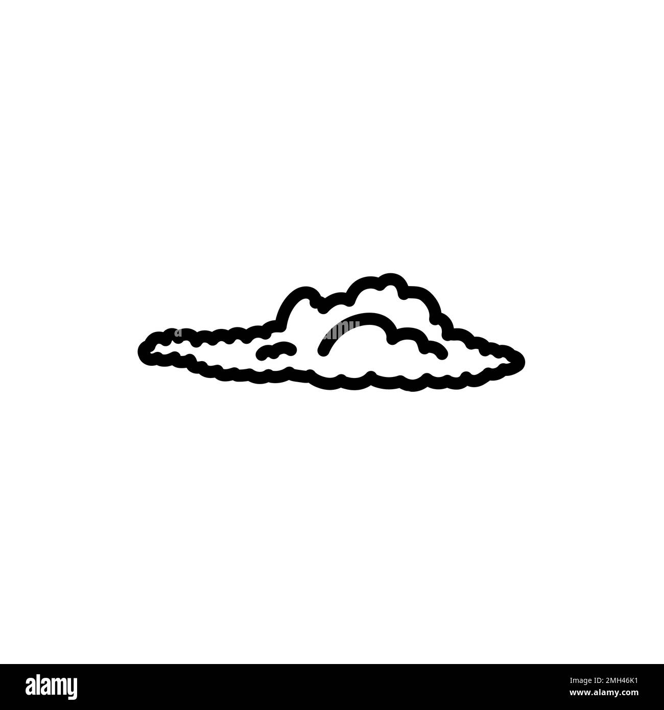 Cloud black line icon. Atmospheric phenomenon. Meteorology outline ...