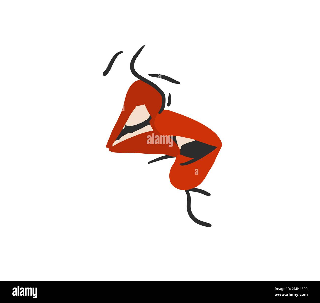 Hand drawn vector abstract graphic illustration Valentines day design ...