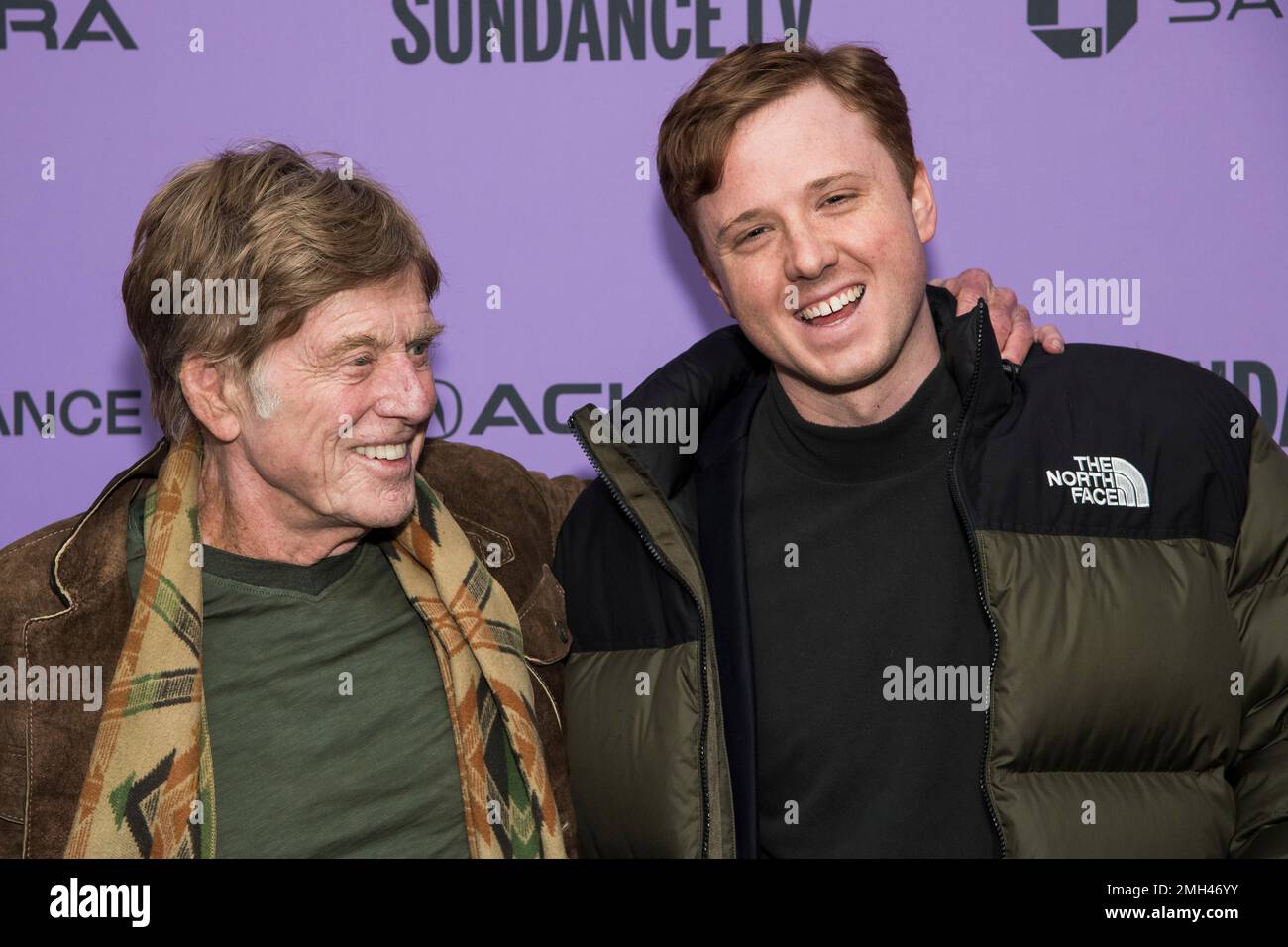 Robert Redford and his grandson Dylan Redford attend the premiere of ...