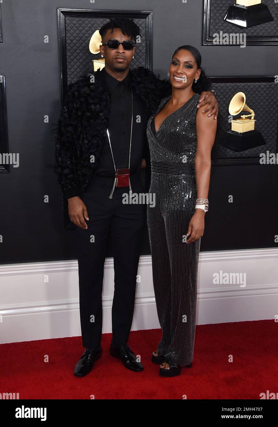 Savage, left, and Heather Carmillia Joseph arrive at the 62nd annual ...
