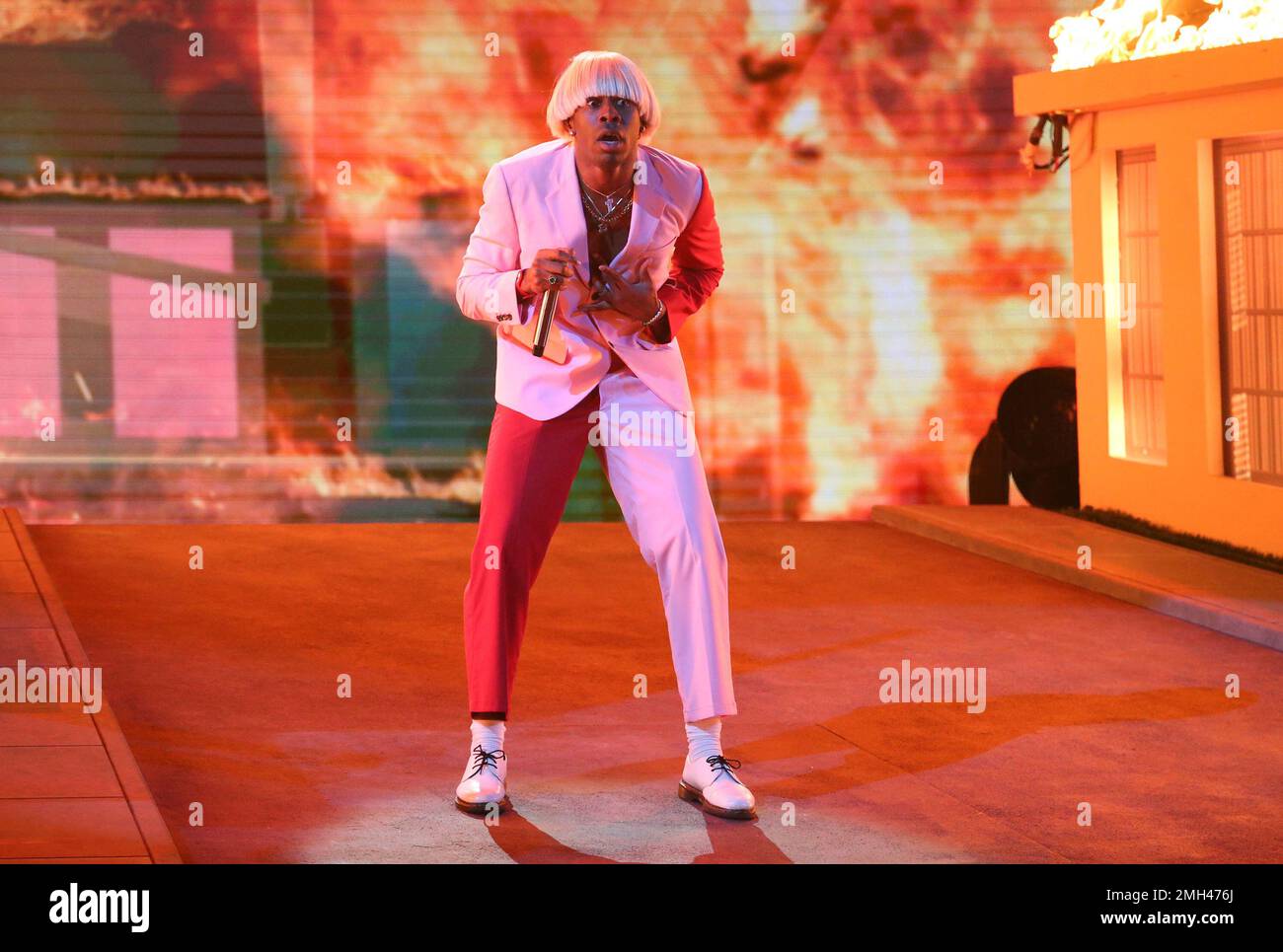 Tyler, the Creator performs at the 62nd annual Grammy Awards on Sunday ...