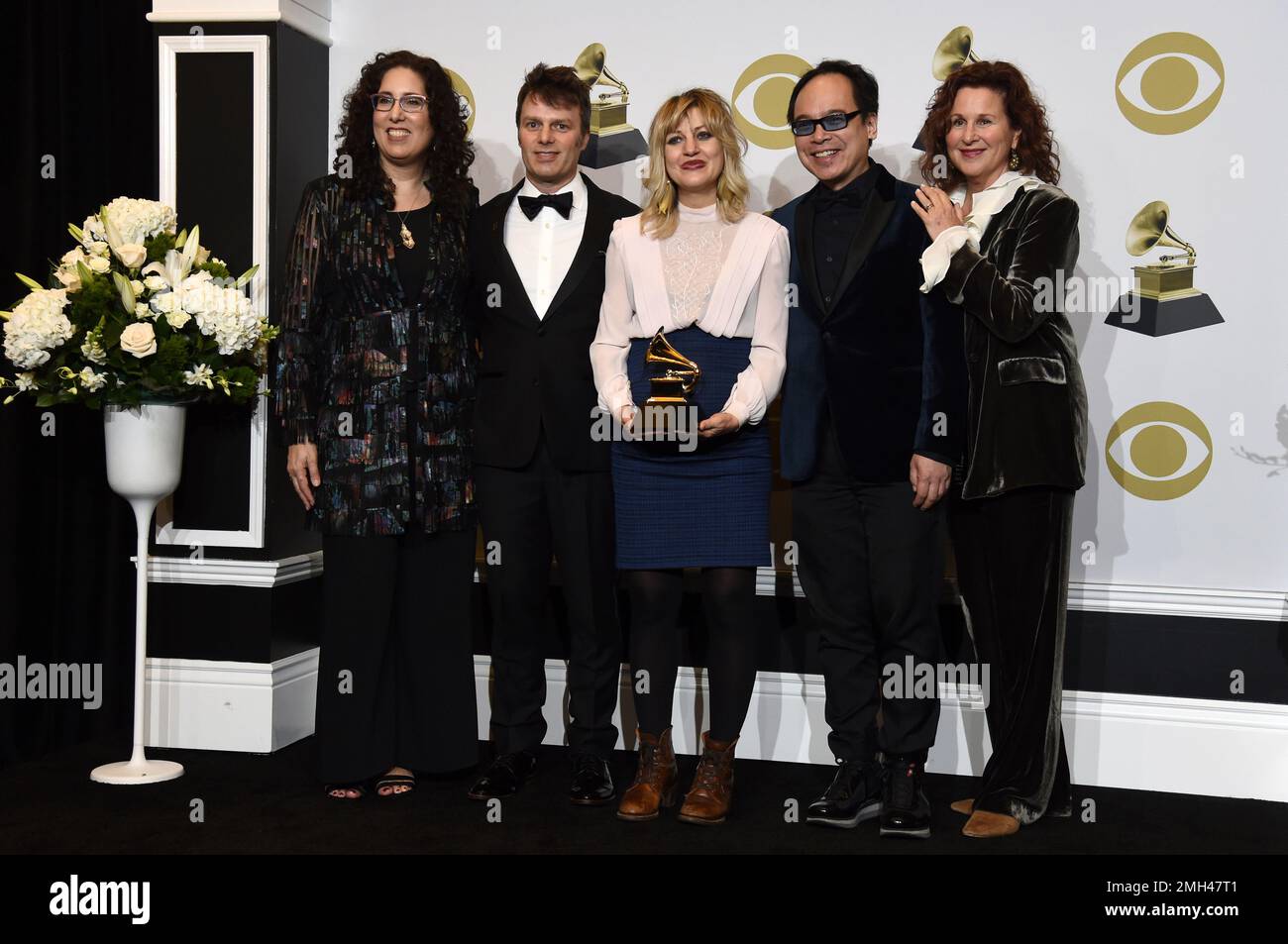 Mara Isaacs, from left, Todd Sickafoose, Anais Mitchell, David Lai and ...