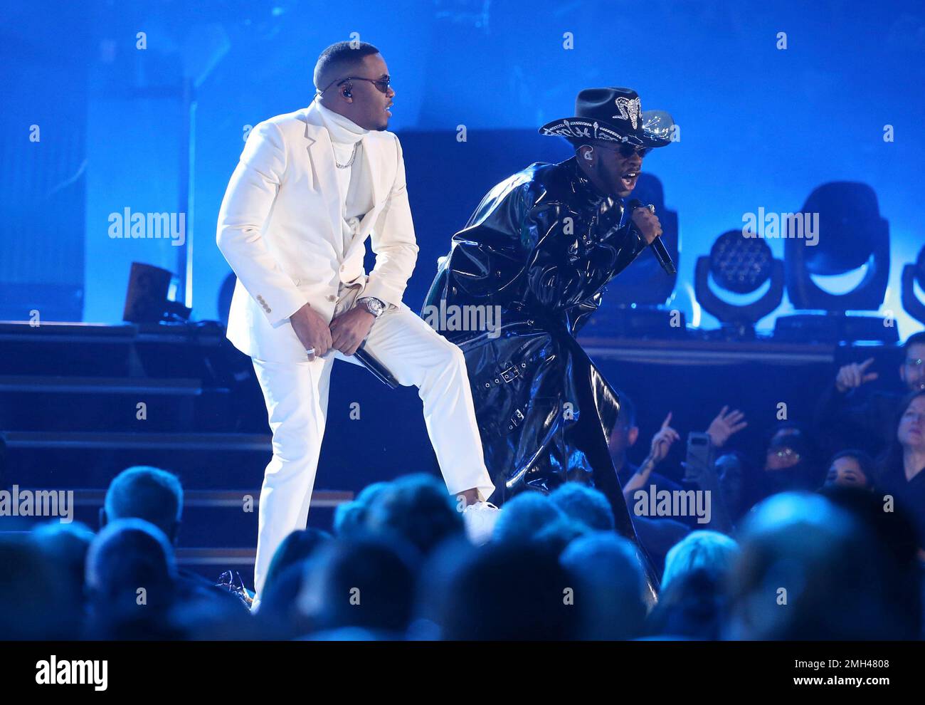 Nas, left, and Lil Nas X perform "Rodeo" at the 62nd annual Grammy ...