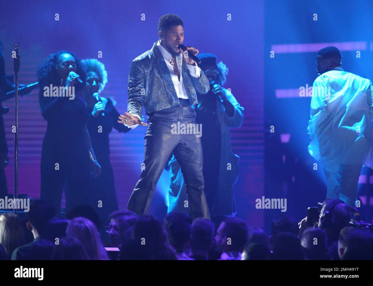 Usher performs during a Prince tribute at the 62nd annual Grammy Awards ...
