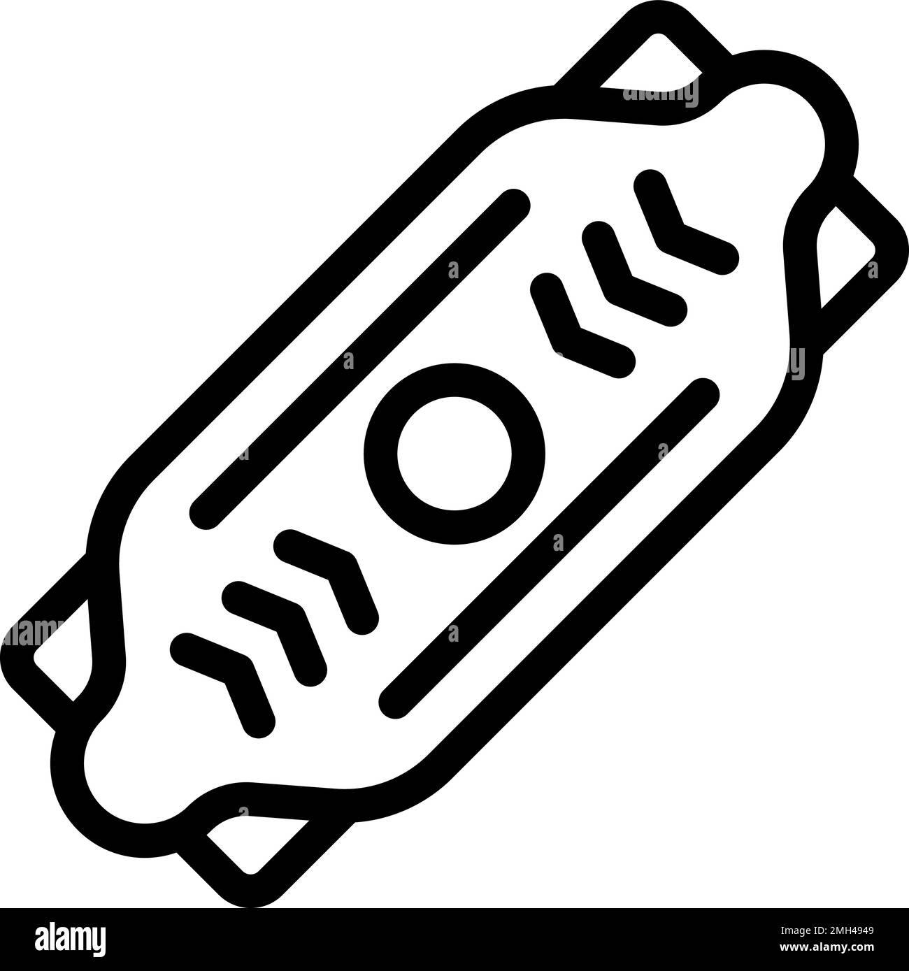 Longboard board icon outline vector. Skateboard wheel. Deck sport Stock ...