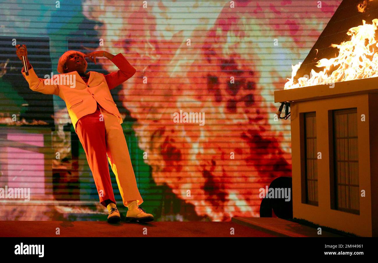 Tyler, the Creator performs at the 62nd annual Grammy Awards on Sunday ...